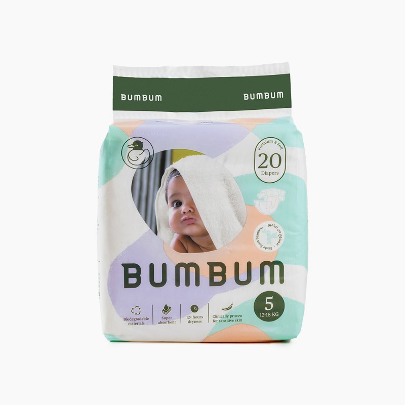 Bamboo Diapers Size 5 Compact